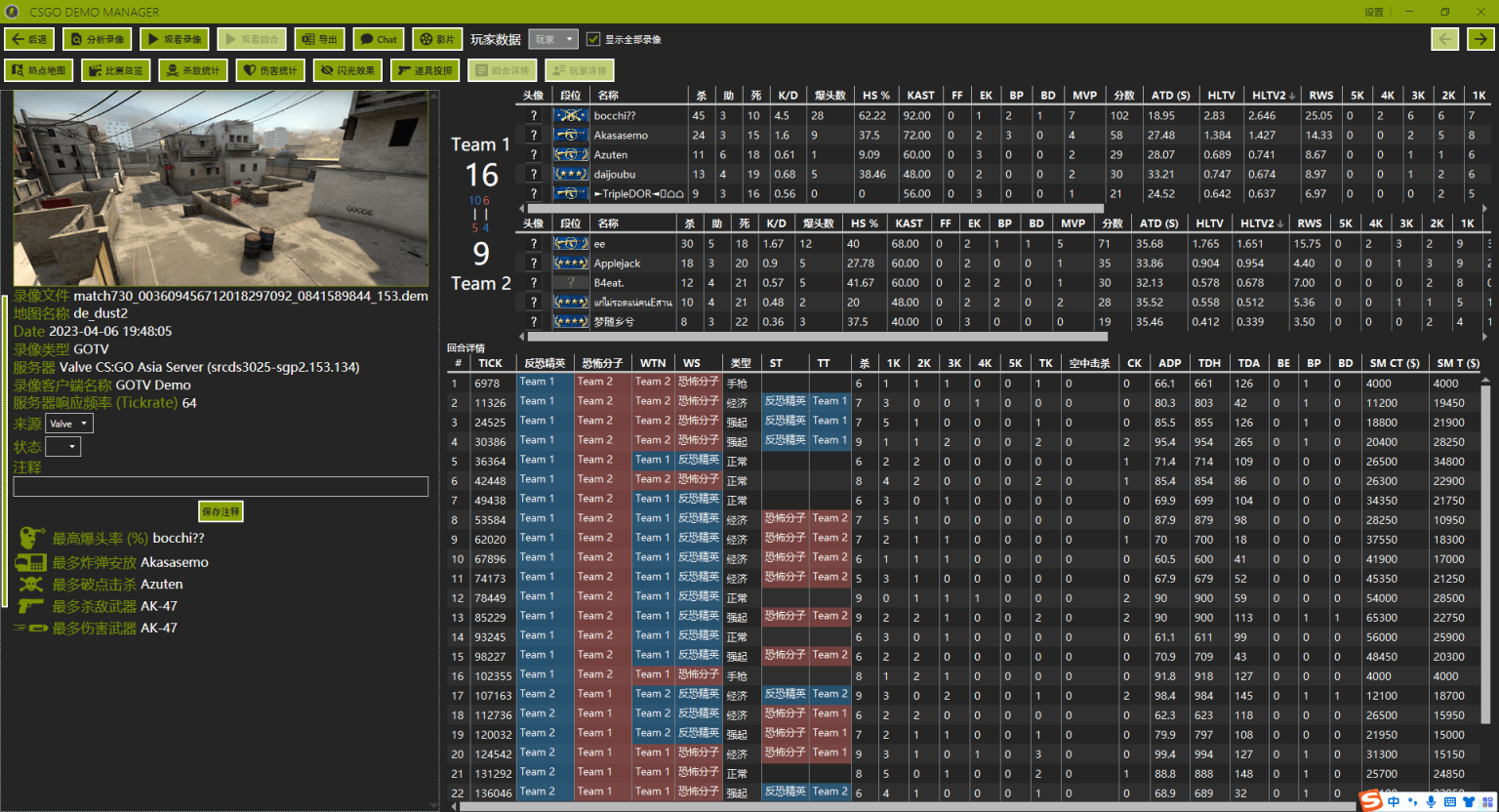 CSGO Demos Manager：CSGO对战录像分析，解锁你的最佳表现-游戏工具-不白给